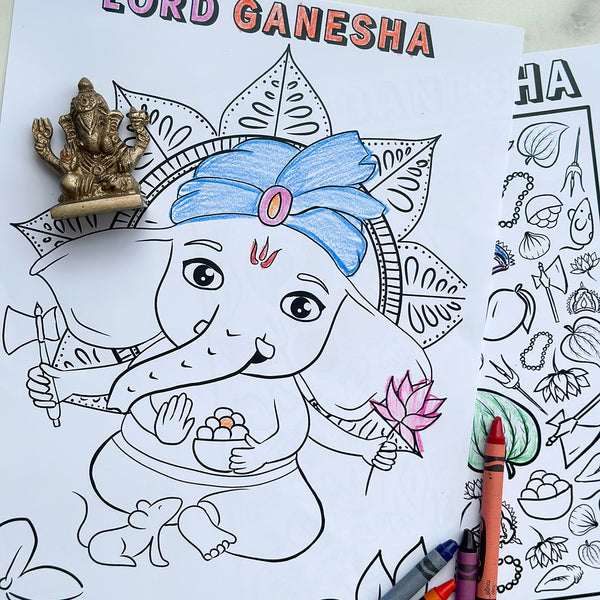ganesha colouring pictures for kids